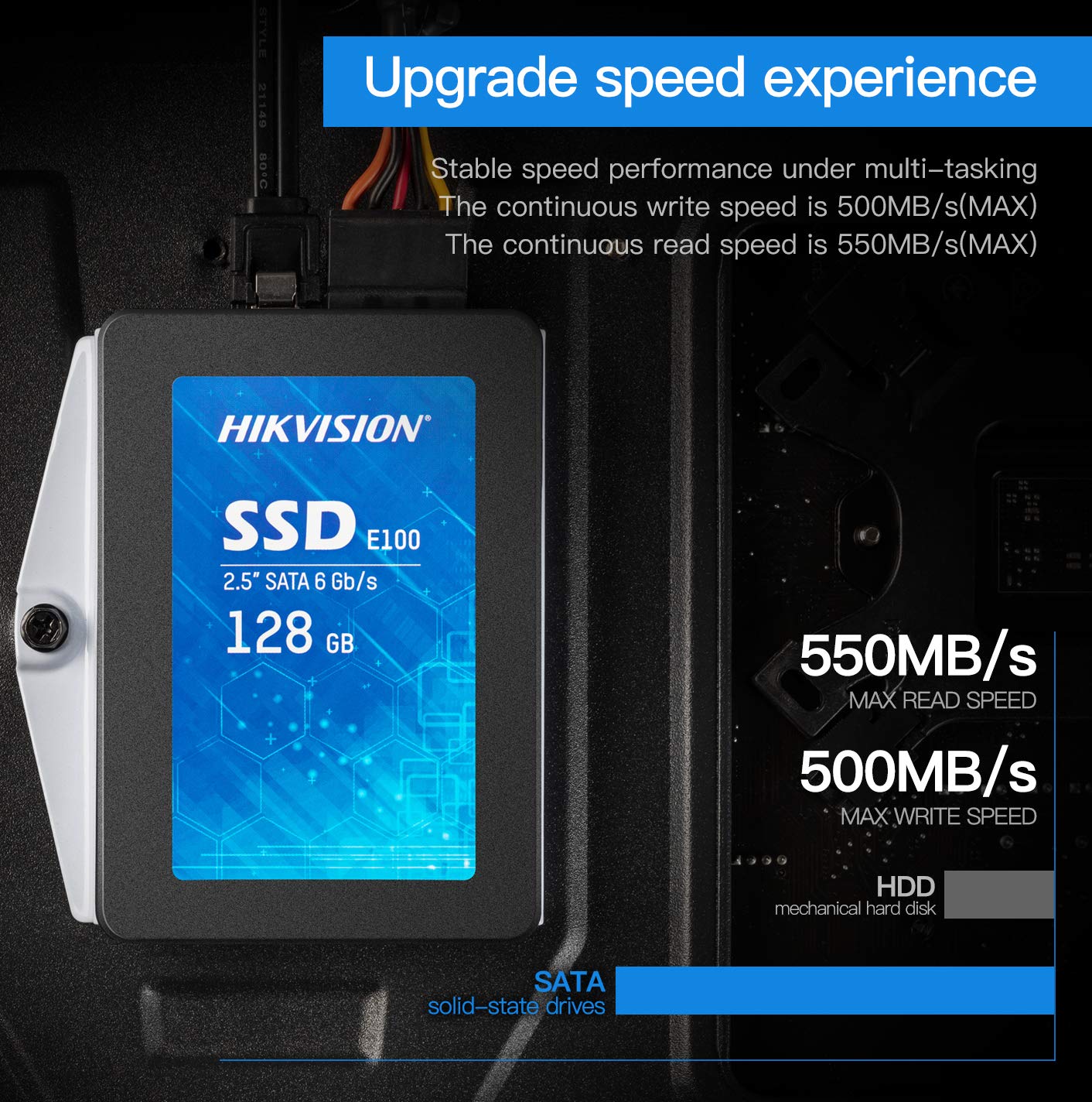 SSD HIKVISION HS-SSD-E100/128G Χωρητικότητας 128GB 2.5'' SATA3 3D NAND