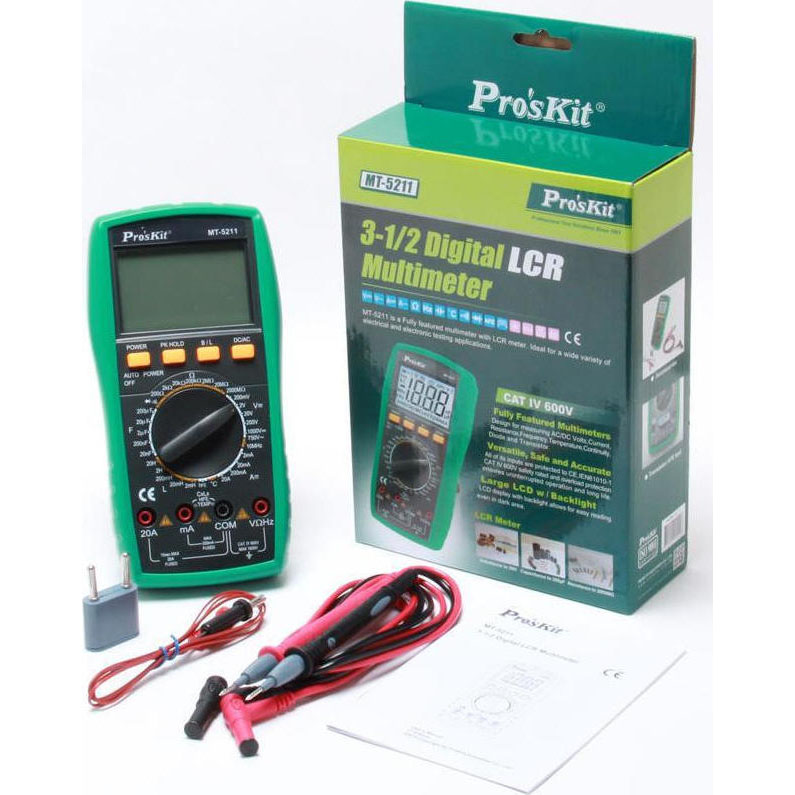 ProsKit MT-5211 Ψηφιακό Πολύμετρο με Συχνόμετρο, Καπασιτόμετρο ...