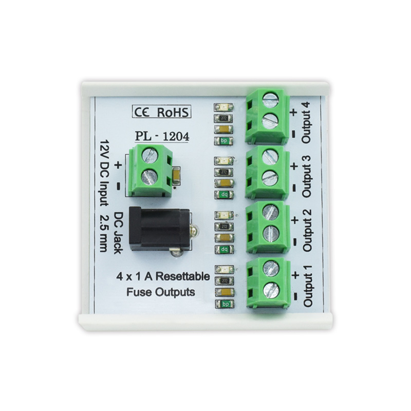 PL-1204 Πλακέτα Διανομής Τροφοδοσίας DC, 1 Είσοδος / 4 Έξοδοι, με ...