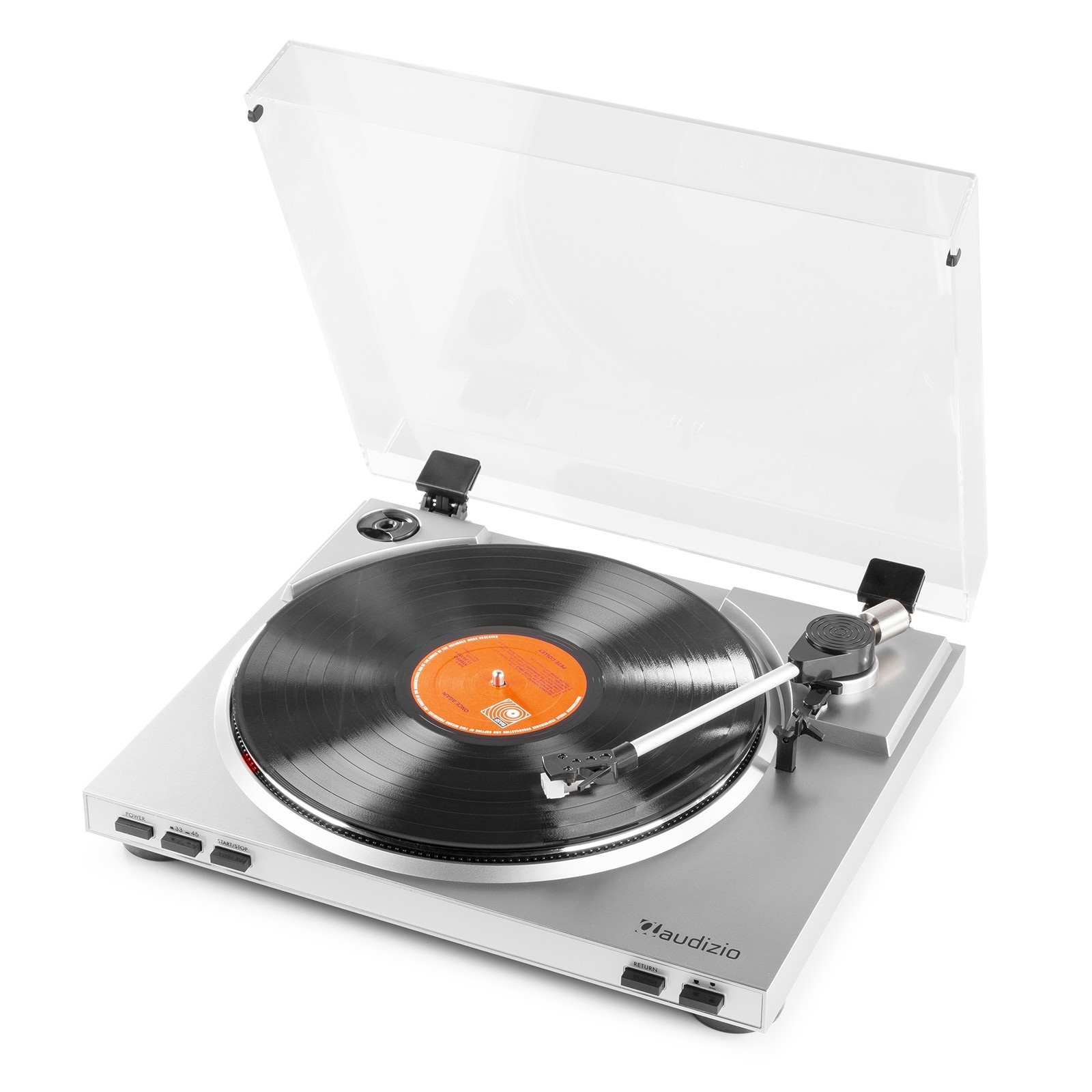 AUDIZIO RP310S Πικάπ με USB Recording σε Ασημί με Audio Technica ...
