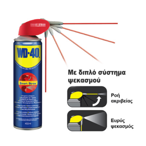 WD-40 Smart Straw Σπρέυ Λιπαντικό - Αντισκουριακό με Διπλό Ψεκασμό ...