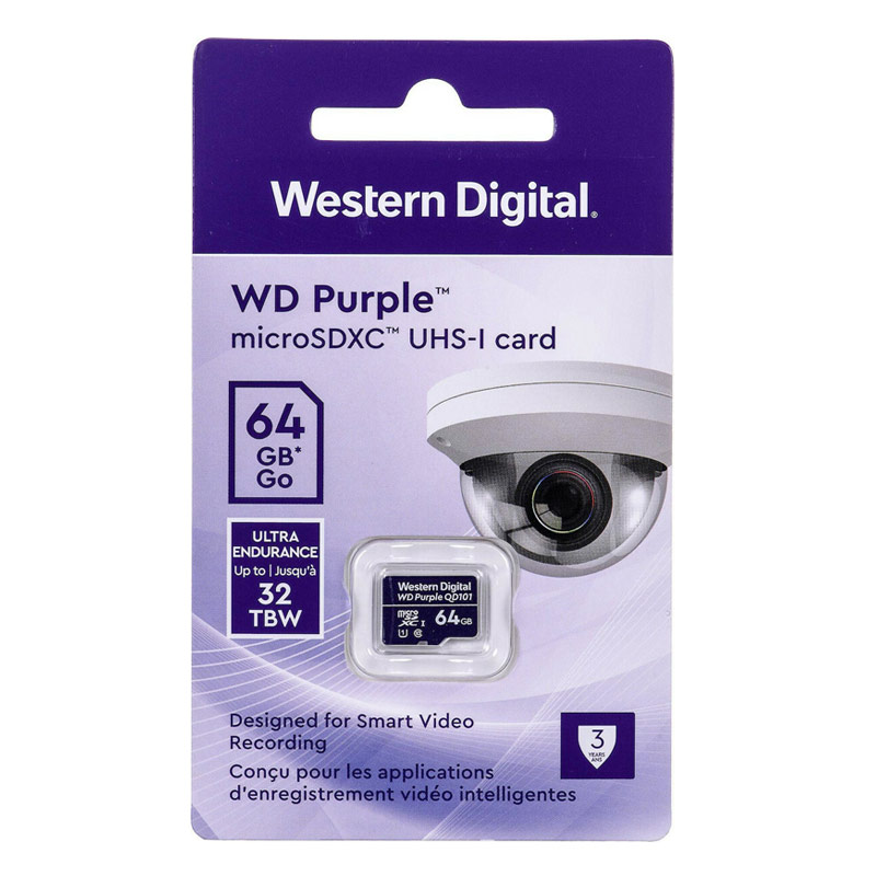 Western Digital WDD064G1P0C Ultra Endurance microSD WD Purple 64GB