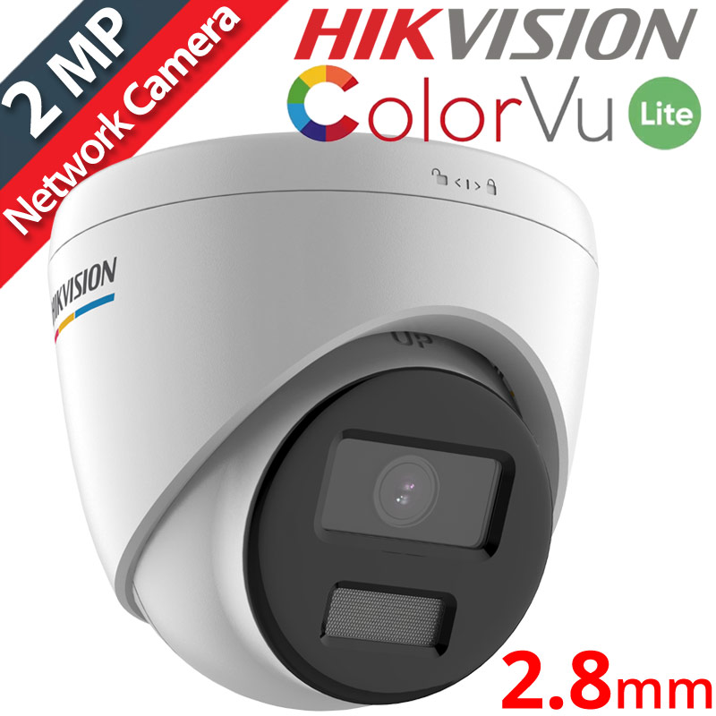 HIKVISION DS-2CD1327G0-L(C) 2.8mm Ενσύρματη IP Κάμερα ColorVu Lite ...