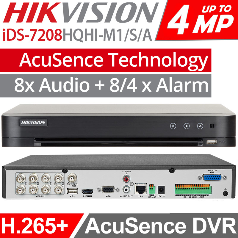 Hikvision Ids 7208hqhi M1 S C 8a 8 4alm Acusence Dvr Καταγραφικό 8